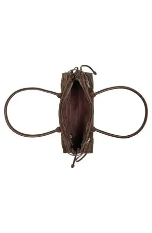 Jeffrey Campbell Pesky Leather Shoulder Bag - Brown Suede