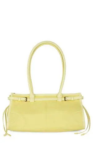 Jeffrey Campbell Pesky Leather Shoulder Bag - Yellow Canvas