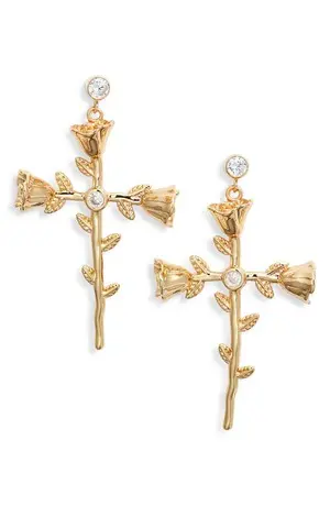 CHILD OF WILD Rosa Sacra Drop Earrings - Gold