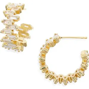 CHILD OF WILD Carina Cubic Zirconia Hoop Earrings - Gold