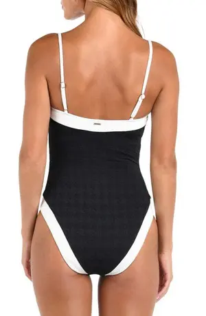 L'Agence Tory Colorblock One-piece Swimsuit - Black