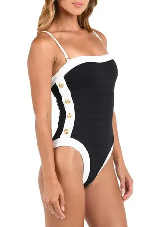 L'Agence Tory Colorblock One-piece Swimsuit - Black