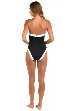 L'Agence Tory Colorblock One-piece Swimsuit - Black