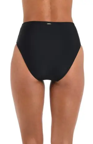 L'Agence Vanessa High-waist Bikini Bottom - Black