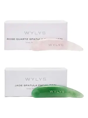 WYLYS Jade & Rose Quartz Spatula Set - None