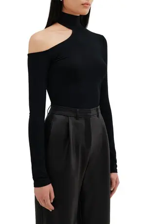 MARCELLA Elmhurst Cutout Long Sleeve Top - Black