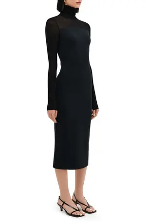 MARCELLA Toronto Long Sleeve Turtleneck Dress