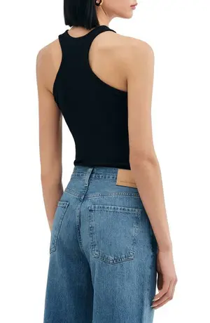 MARCELLA Chauncey Cutaway Sleeveless Top - Black