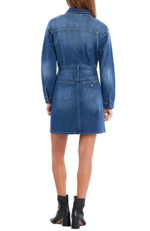 WASH LAB DENIM Riley Long Sleeve Denim Minidress