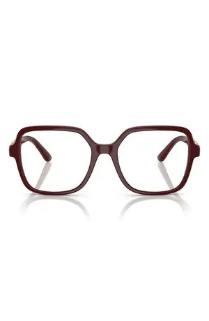Dolce & Gabbana 53mm Square Optical Glasses - Bordeaux