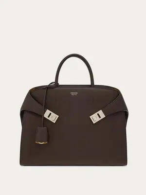 FERRAGAMO Hug Briefcase - Brown