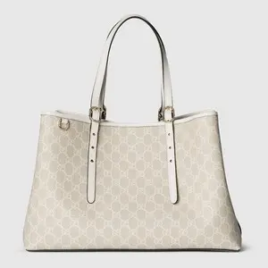 Gucci Gg Emblem Large Tote Bag - Beige