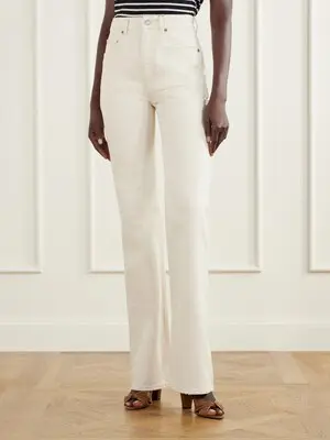 Saint Laurent High-rise Bootcut Jeans - Neutrals