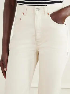 Saint Laurent High-rise Bootcut Jeans - Neutrals