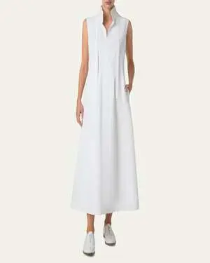 Akris Fit-and-flare Midi Dress - Pure White