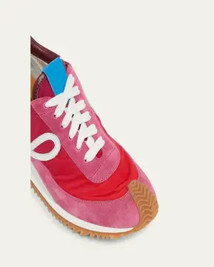 Loewe Flow Retro Runner Sneakers - Gradient Pink/white
