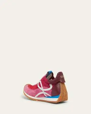Loewe Flow Retro Runner Sneakers - Gradient Pink/white