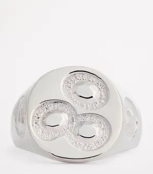 BLEUE BURNHAM Oval Chloroplast Impression Signet Ring