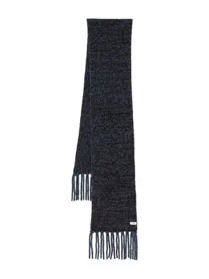 Nanushka Ribbed-knit Scarf - Blue