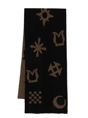 Nanushka Jacquard Scarf - Black