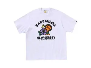 A BATHING APE Baby Milo New Jersey Exclusive Tee Shirt - White