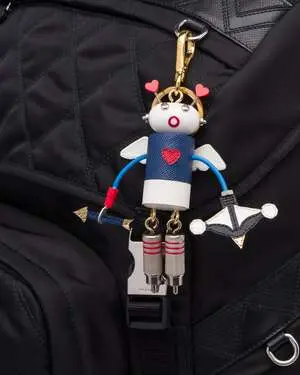 Prada Cupido Saffiano Leather Keychain Charm
