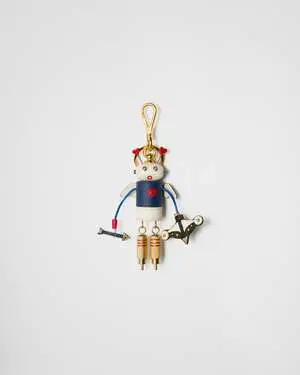 Prada Cupido Saffiano Leather Keychain Charm