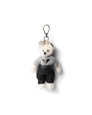 Prada Teddy Keychain Charm - White