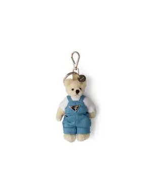 Prada Teddy Keychain Charm - White