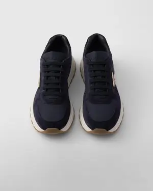 Prada Prax 01 Re-nylon And Suede Sneakers