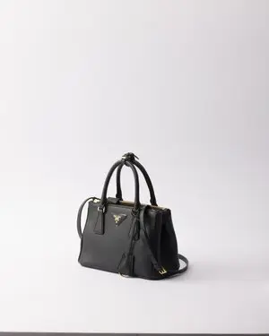 Prada Galleria Small Leather Bag - Black