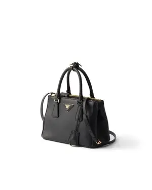 Prada Galleria Small Leather Bag - Black