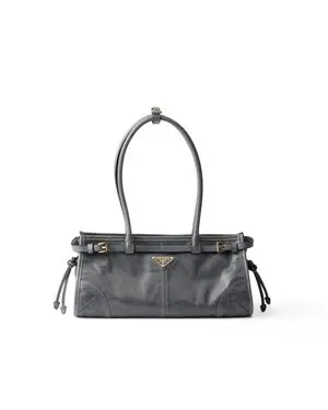 Prada Bonnie Medium Leather Handbag - Blue