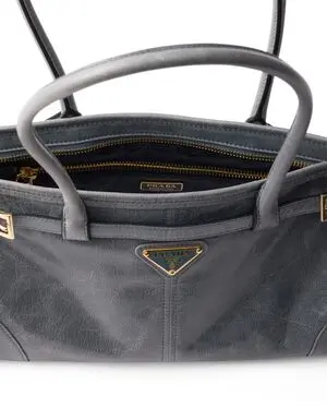 Prada Bonnie Medium Leather Handbag - Blue