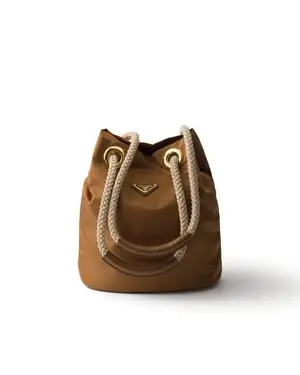 Prada Re-nylon Small Bucket Bag - Brown