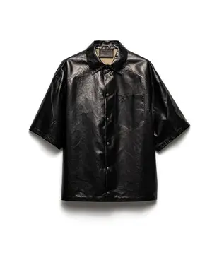 Prada Nappa And Fabric Shirt - Black