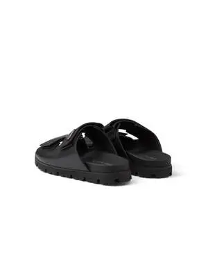 Prada Leather Strap Slides
