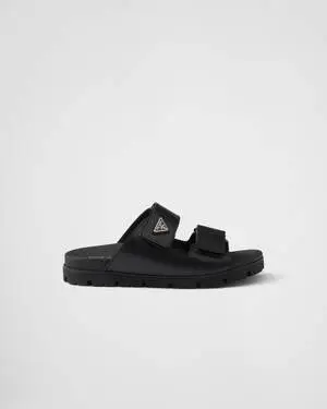 Prada Leather Strap Slides