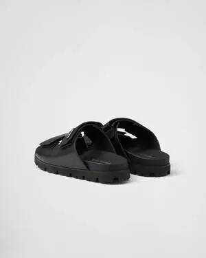 Prada Leather Strap Slides