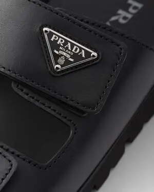 Prada Leather Strap Slides