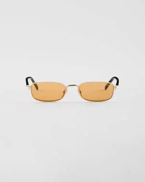 Prada Sunglasses With Metal Plaque - Honey Lenses