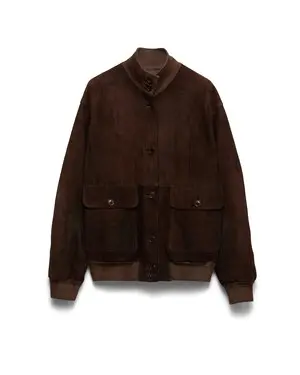 Prada Suede Jacket - Brown