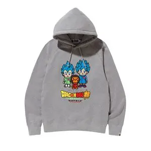 A BATHING APE X Dragon Ball Z Super Son Goku & Vegeta Hoodie - Grey