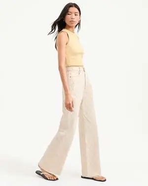 Veronica Beard Taylor Diamond-printed Wide-leg Jean