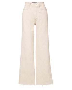 Veronica Beard Taylor Diamond-printed Wide-leg Jean