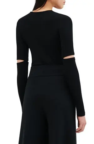 MARCELLA Stockholm Slit Sleeve Rib Top