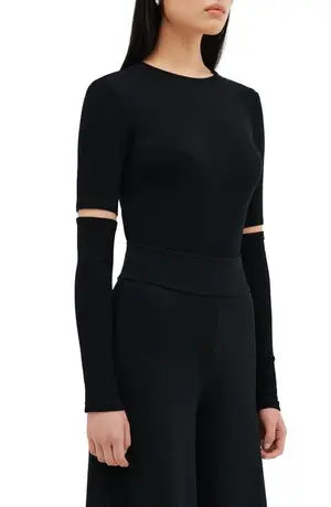 MARCELLA Stockholm Slit Sleeve Rib Top