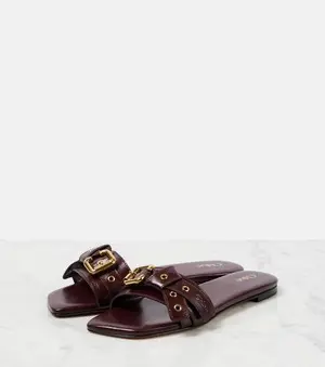 Chloé Mae Embellished Leather Sandals
