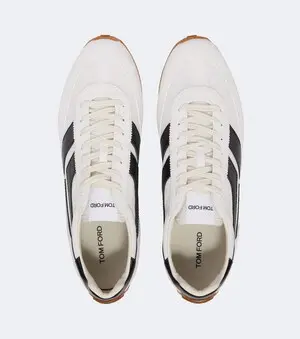 TOM FORD Mick Suede-trimmed Sneakers - White