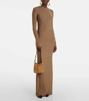 Saint Laurent Le 5 À 7 Supple Baby Suede Shoulder Bag